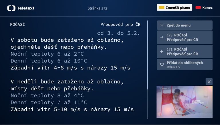 ČT spustila novou verzi hybridní aplikace Teletext postavené na ...